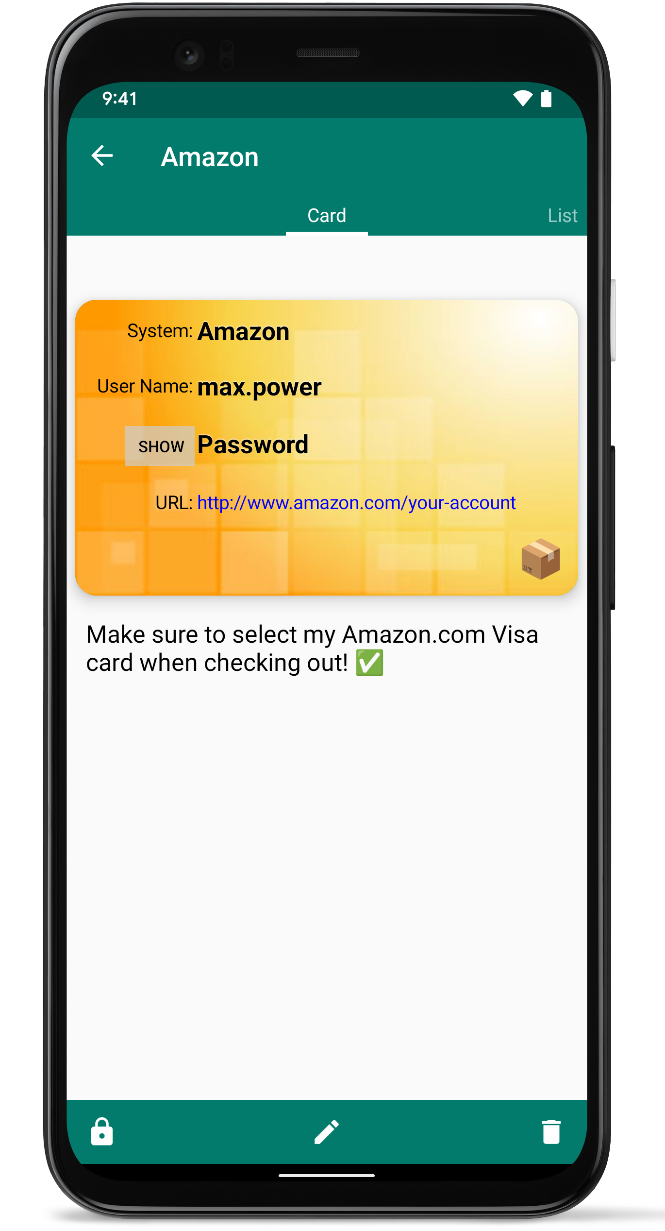 eWallet for Android | Ilium Software