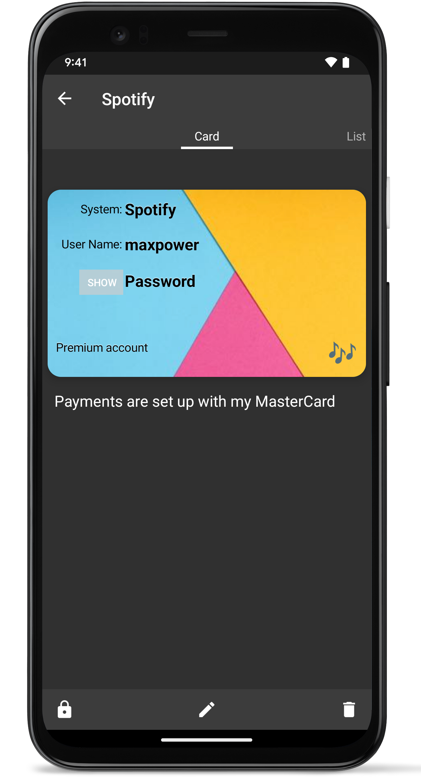 eWallet for Android | Ilium Software