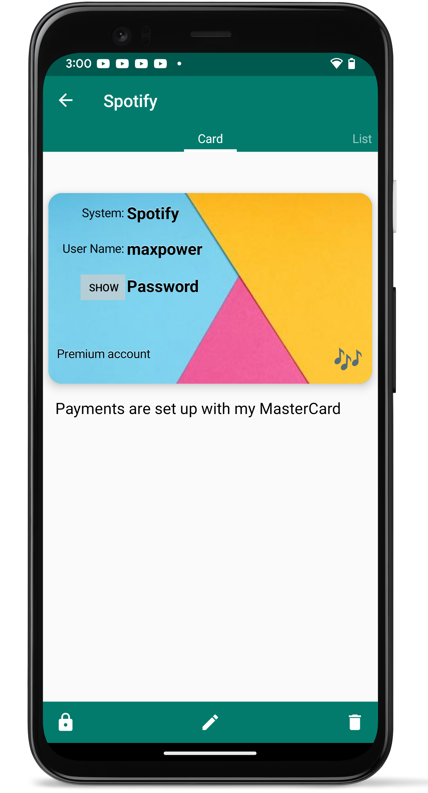 eWallet for Android | Ilium Software