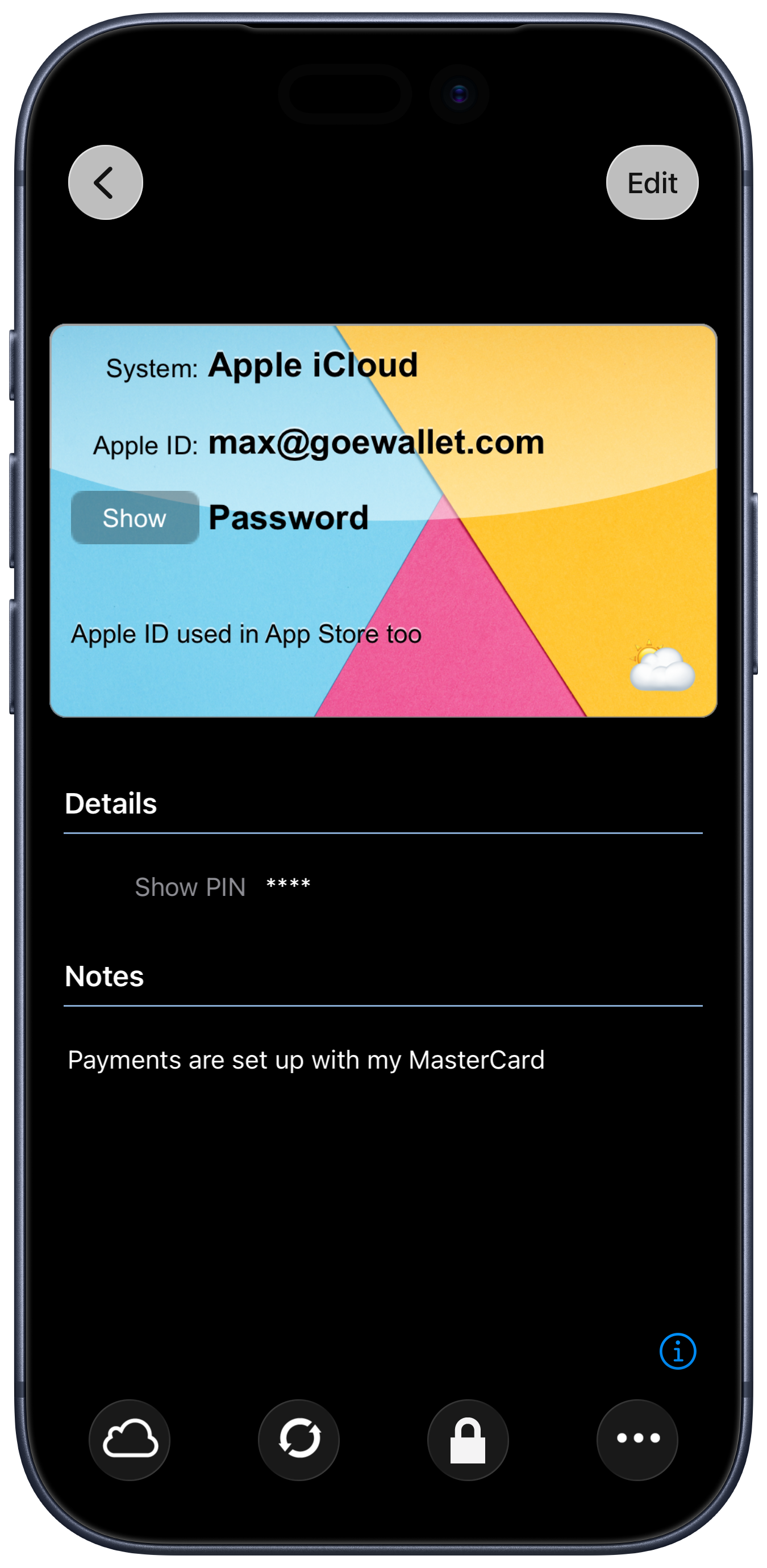 eWallet for iPhone and iPad | Ilium Software