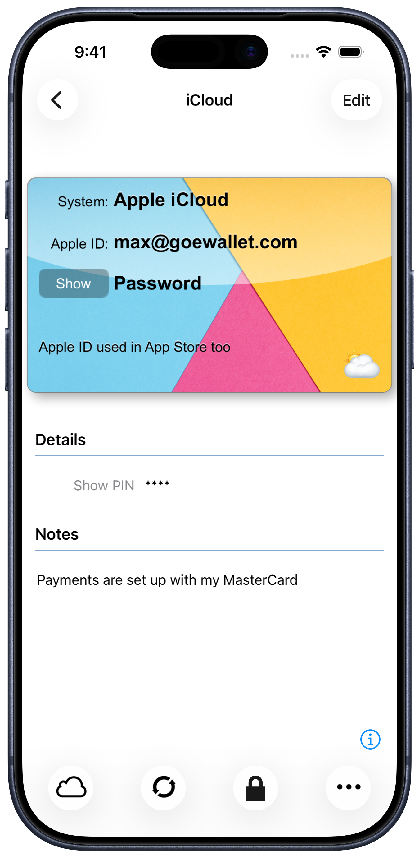 eWallet for iPhone and iPad | Ilium Software