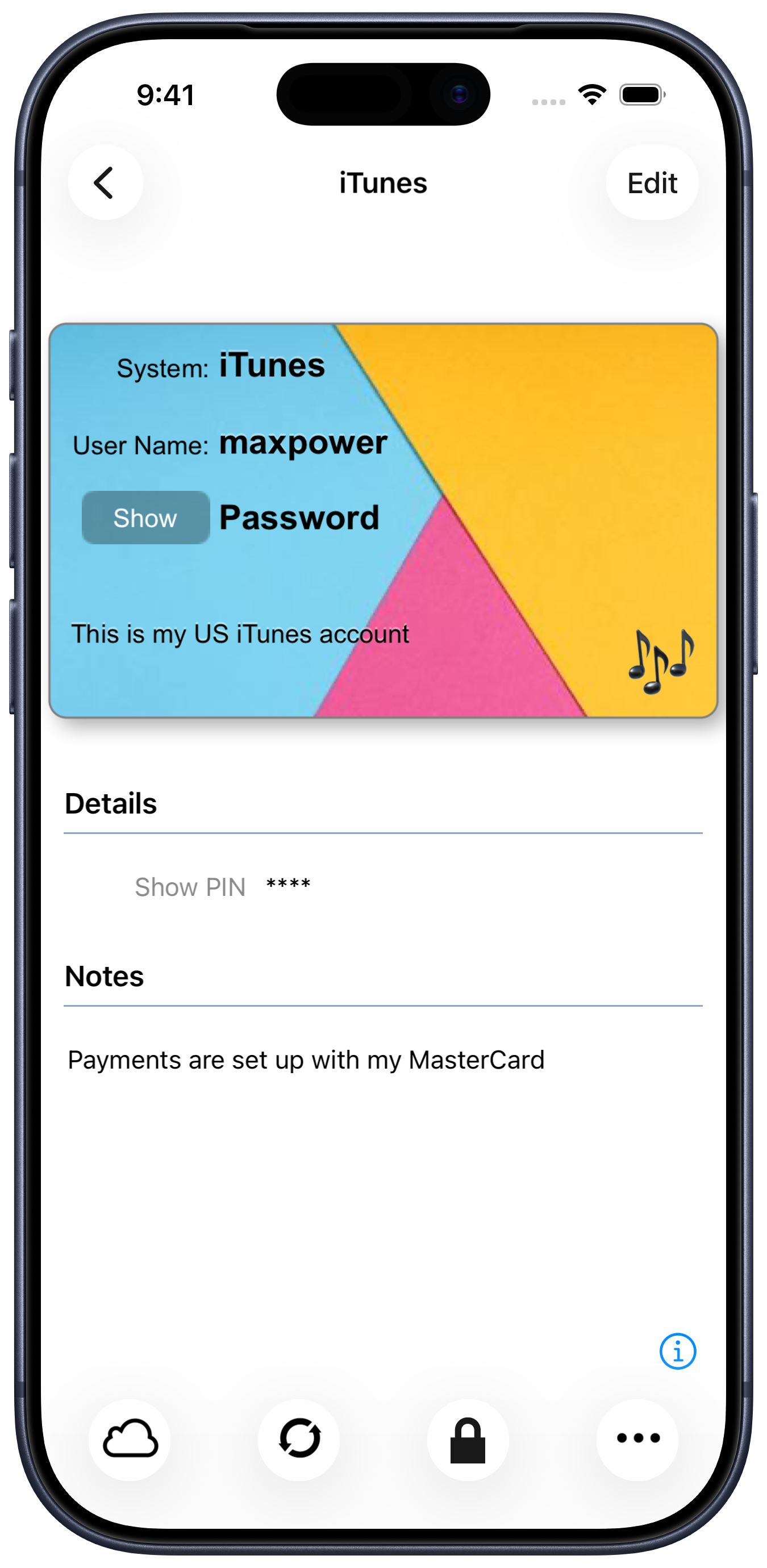 eWallet for iPhone and iPad | Ilium Software