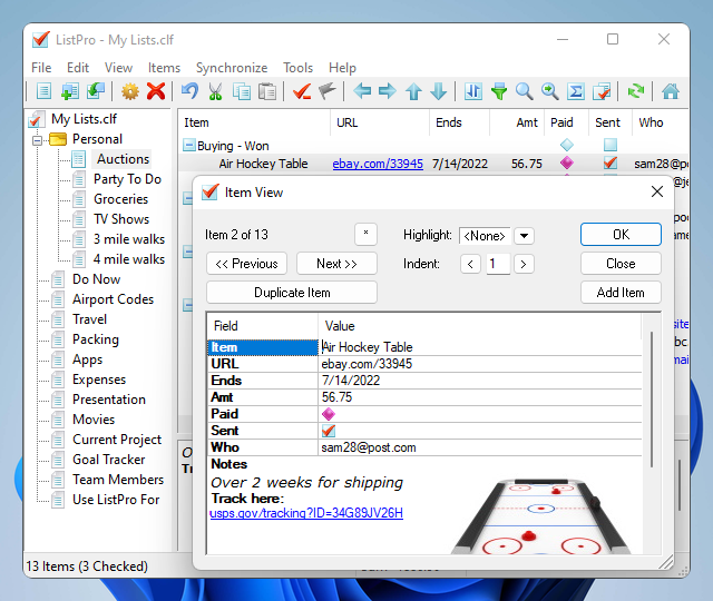 ListPro for Windows | Ilium Software